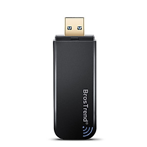 BrosTrend Universal WiFi to Ethernet Adapter, 300Mbps on 2.4GHz, WiFi to Wired Converter Wireless Bridge+BrosTrend 1200Mbps USB WiFi Network Adapter for Laptop, Desktop PC Bundle