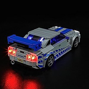 YEABRICKS LED Light for Lego-76917 Speed Fast 2 Furious Nissan Skyline GT-R Building Blocks Model (Lego Set NOT Included)