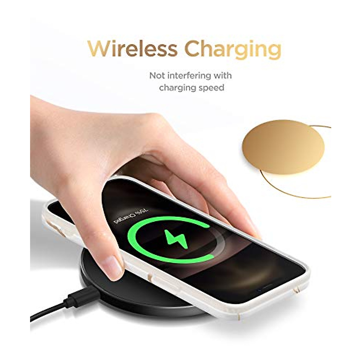 GVIEWIN Compatible with iPhone 12 Pro Max Case 6.7 Inch 2020, Marble Ultra Slim Thin Glossy Soft Shockproof TPU Rubber Stylish Flexible Protective Cover for iPhone 12 Pro Max (White/Gold)