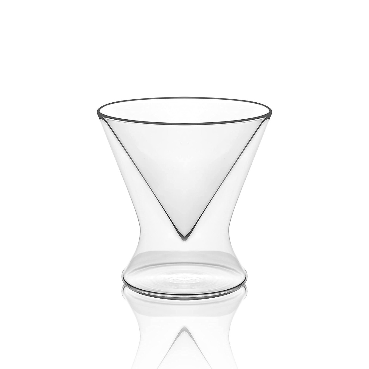 LEMONSODA Stemless Martini Cocktail Glasses for Margarita, Manhattan, Cosmopolitan, Home Bar, Evening Parties, Birthdays, Housewarming Gift, Crystal Clear 8 OZ - Set of 4