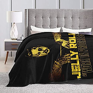 Jelly Rapper Rock Roll Blanket Flannel Fleece Micro Throw Blanket All Seasons Lightweight Air Conditioner Luxury Blanket for Living Room/Bedroom/Sofa/Camping 50"x40"