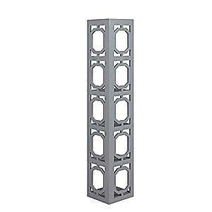 Convenience Concepts Omega 5 Tier Corner Bookcase, Gray