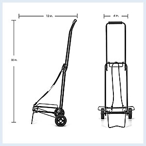 Conair Dolly Cart for Travel, Luggage Cart, Utility Cart for Moving, Travel, and Shopping in Black by Travel Smart