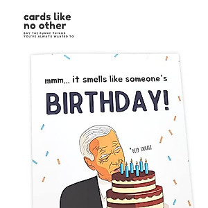 Sleazy Greetings Funny Joe Biden Sniffing Smelling Birthday Card | Joe Biden Gag Gift | Political Bday Congratulations Joe Biden Card