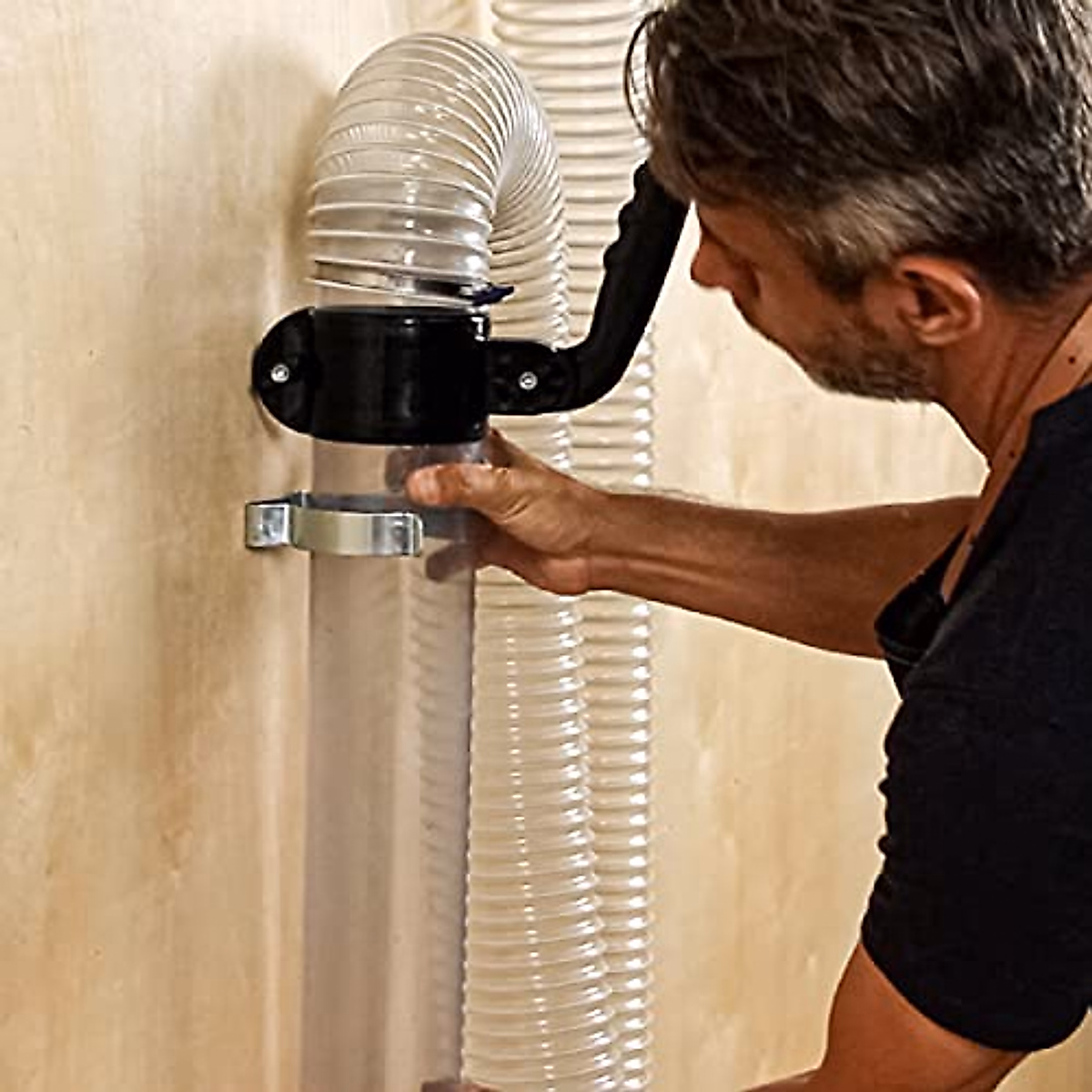 POWERTEC 70282 4-Inch Dust Collection Hose Floor Sweep Accessories Kit