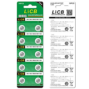 LiCB 20 Pack SR621SW 364 164 363 AG1 Battery 1.5V Button Cell Watch Batteries