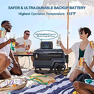 Portable Power Station 300W Solar Generator LiFePO4 Power Station 299.5Wh with 2*AC & PD60W Bi-directional Outlets Solar Powered Generators Backup Battery for Camping Outdoor CPAP Home(300W)