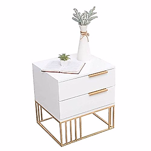 CXDTBH Metal Frame Wood Rectangle Side Accent Living Room Storage Shelf End Table (Color : D)