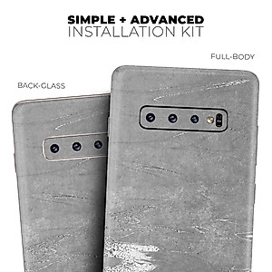 DesignSkinz Dark Silver Marble Swirl V7 Protective Vinyl Decal Wrap Skin Cover Compatible with The Samsung Galaxy S20 (Screen Trim & Back Glass Skin)