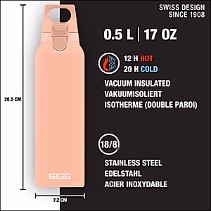 SIGG - Thermo Flask Hot & Cold ONE - Insulated Water Bottle - Tea Filter - Leakproof - BPA-Free - Stainless Steel - 17Oz