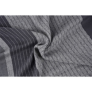 Runtlly Men's Winter Cashmere Scarf Stripes Warm Soft Scarves with Tassel Luxurious Winter Scarf For Men Women(Gary)