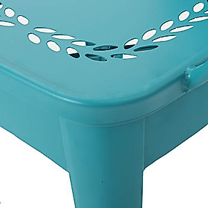 Christopher Knight Home Lourdes Iron Bistro Set, 3-Pcs Set, Matte Teal