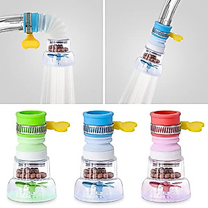 Water Filter Faucet Bathroom Sink - 3Pcs Water Filter for Sink Bathroom Faucet Extender Kitchen Sink Water Filter - 360° Adjustable Shower Head Filter Shower Faucet Handle for Kitchen Accessories