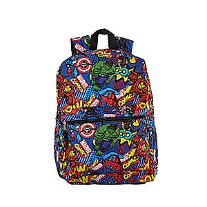 Marvel Comics Avengers Incredible Hulk, Captain America, Spiderman Backpack for Kids, 16 inch