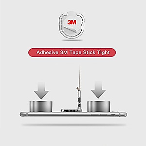 homEdge Cell Phone Skull Ring Grip, Set of 2 Packs 360° Adjustable Finger Ring Holder, Suitable for Magnetic Car Mount Kickstand for Cell Phone-Black and White