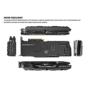 ZOTAC GAMING GeForce RTX 3080 Trinity OC 10GB GDDR6X 320-bit 19 Gbps PCIE 4.0 Graphics Card, IceStorm 2.0 Advanced Cooling, SPECTRA 2.0 RGB Lighting, ZT-A30800J-10P
