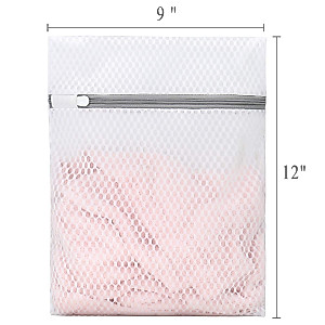 3Pcs Durable Honeycomb Mesh Laundry Bags for Delicates 9 x 12 Inches (3 Small)