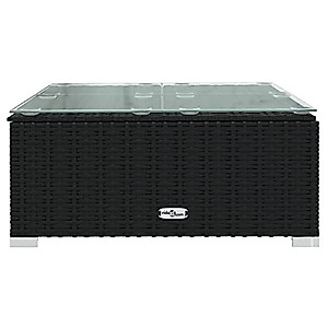 WHOPBXGAD Patio Furniture Set 3 Piece Lawn Furniture,Patio Furniture Sets,Patio furnitureSui for patios, Gardens, lawns, Balconies, Poolside,with s Poly Rattan Black