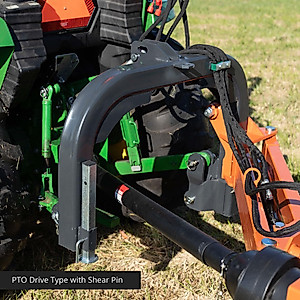 Titan Attachments 86" Offset Flail Ditch Bank Mower, Mowing Attachment for Tractors and Loaders, Cat 2, 3-Point Hitch