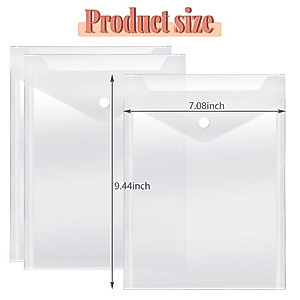 Vmiapxo 40 Pack Stamp and Die Storage Pockets, Reusable Small Plastic Envelopes Waterproof Sticker Organizer Receipt Holder Photo Storage Folders (7" x 9.4")