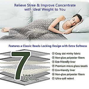 DANDMLLC Weighted Blanket, 10 lbs Wearable Blanket Hoodie, Bead Filled Weighted Hoodie Helps Sleep, Heavy Blanket with Pocket for Bed, Machine Washable Oversized Poncho for Adults