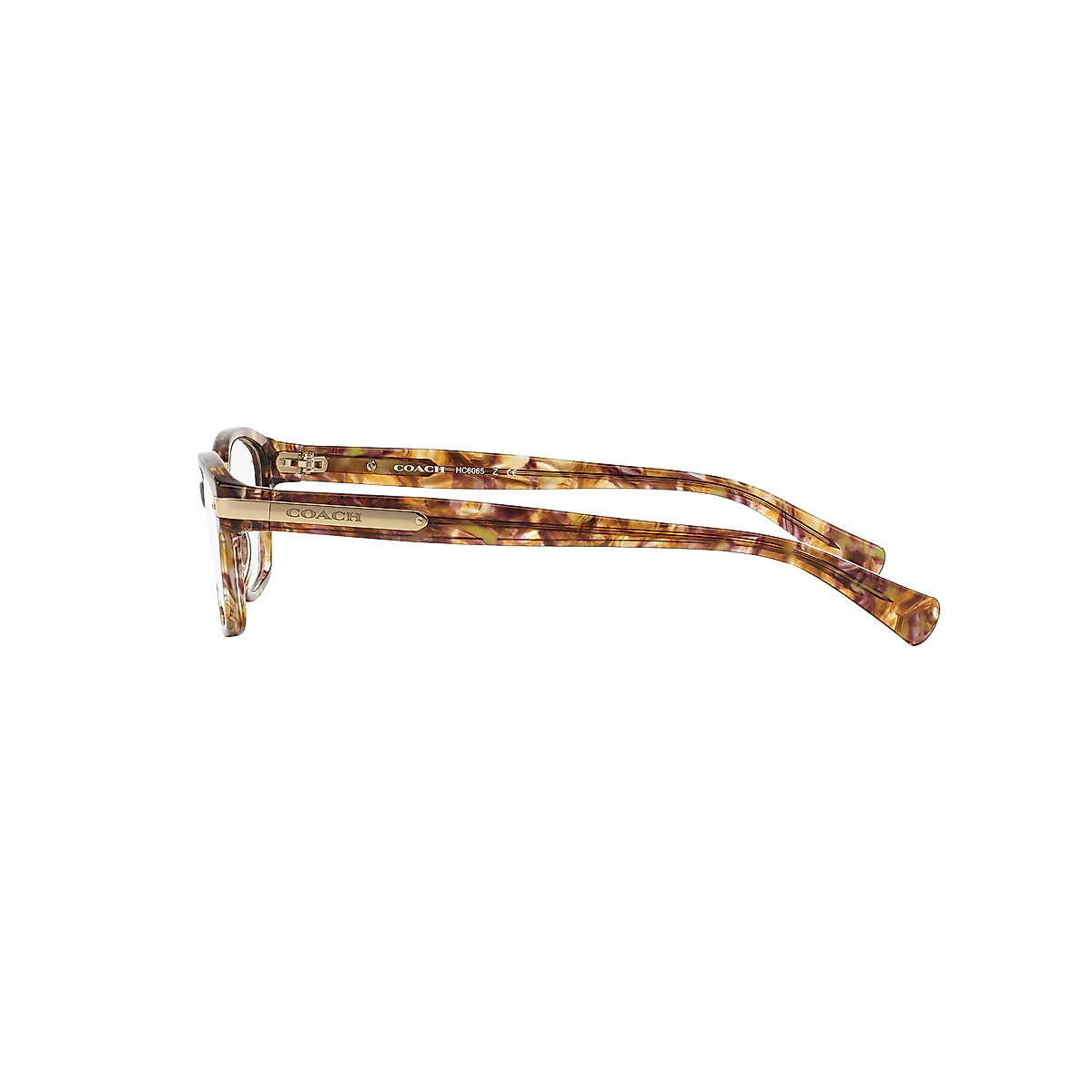 Coach HC6065 Prescription Eyewear Frames, Light Brown Confetti Tortoise/Demo Lens, 51 mm