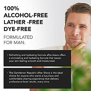 Gentlemen Republic After Shave - Refreshing and Hydrating Formula with Irritation Protection - Soothe, Cool And Moisturize - 100% Alcohol-Free Aftershave for Men - Made in the USA, 32oz