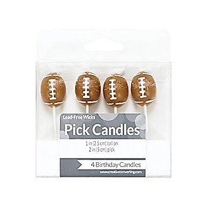 Creative Converting 4 Count Sports Fanatic Football Shaped Pick Candles