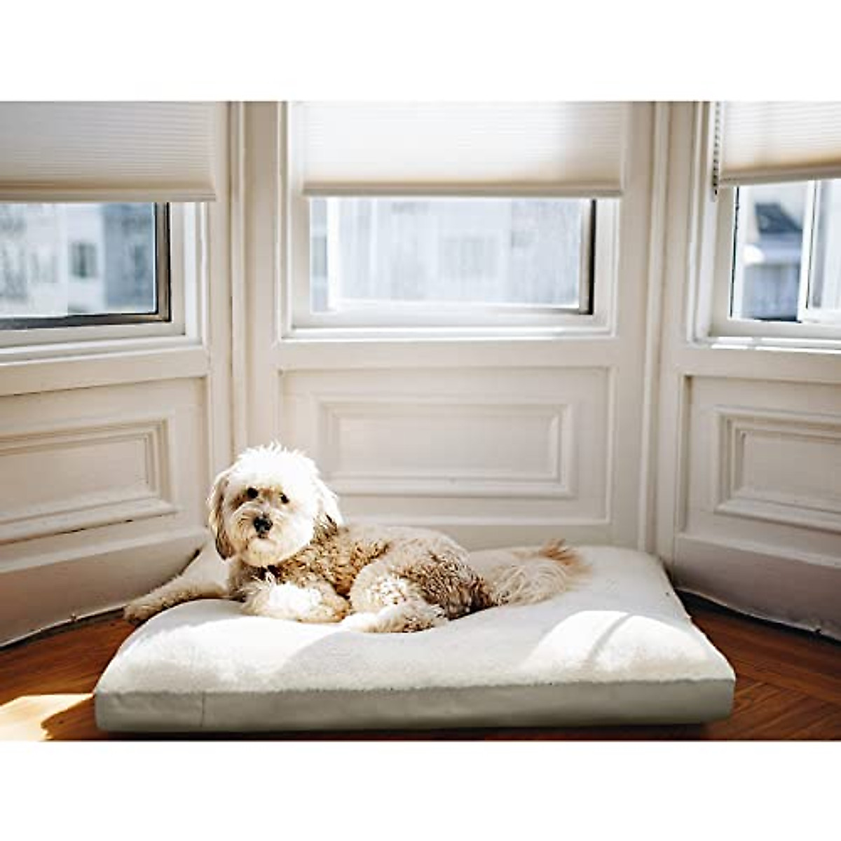 Explore Land Waterproof Dog Bed Cover Machine Washable Sherpa Fleece Dog Bed Replacement Cover, 30Lx20Wx3.5H inch, Beige