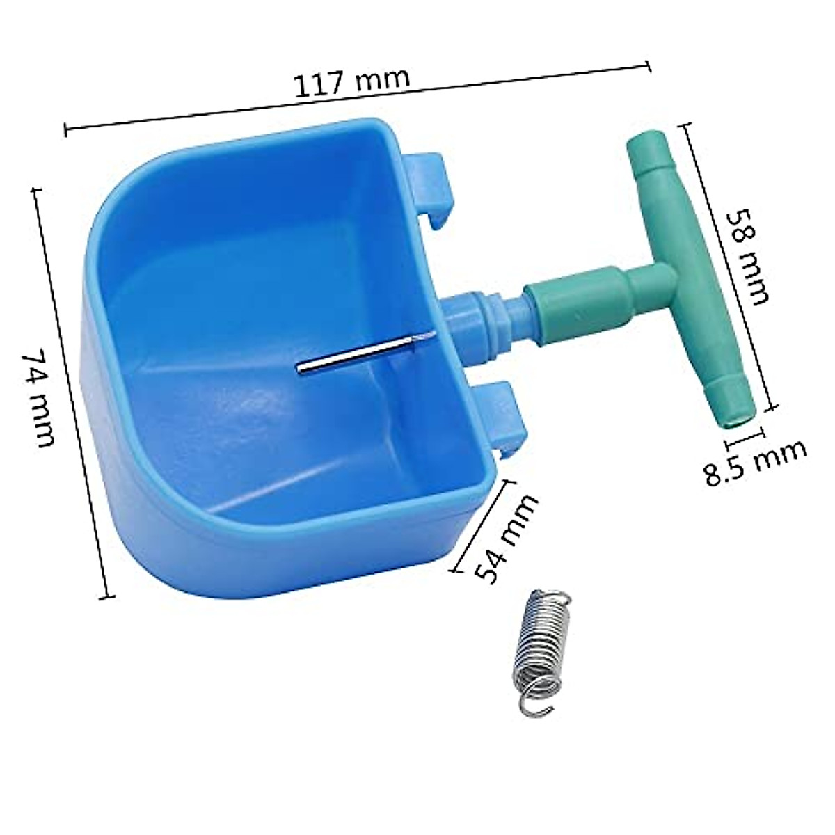 Koleso Automatic Rabbit Drinking Water Bowl Farm Equipment Rodents Feeding Supplies 8.5mm Plastic Drinking Fountain Waterer Cup 10 Sets-11711