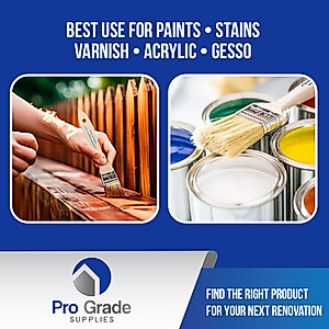 Pro Grade - Chip Paint Brushes - 24 Ea 1 Inch Chip Paint Brush Light Brown