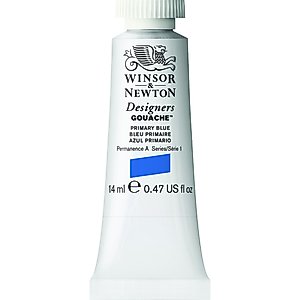 Winsor & Newton Designer's Gouache, 14 ml (0.47oz) tube, Primary Blue