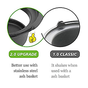KAMaster New Cast Iron Ash Can with Embedded Handle for Large Big Green Egg,Must Haves Kamado Ash Basket Big Green Egg Accessories Kamado Joe Classic,Louisiana Grill LG24 and Other Similar Size Grill