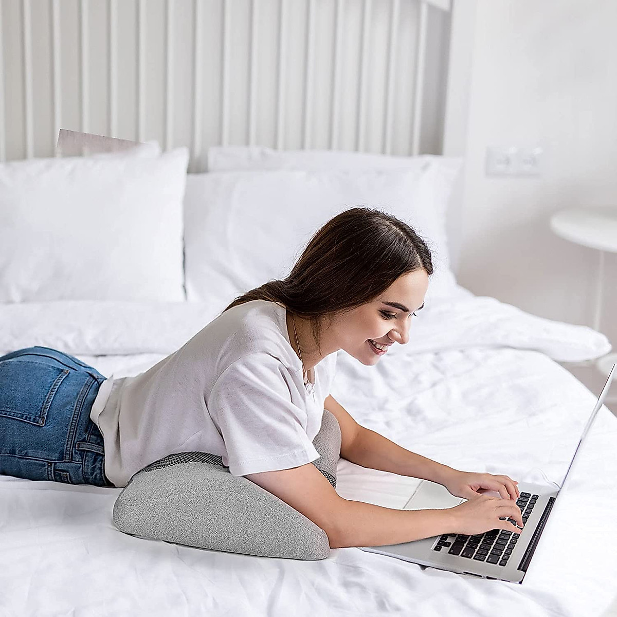 BedsPick Extra Firm Pillows, Cervical Neck Pillow for Pain Relief, Memory Foam Pillow with Armrest Design for Side Back Stomach Sleeper, OEKTEX-100 Certified Washable