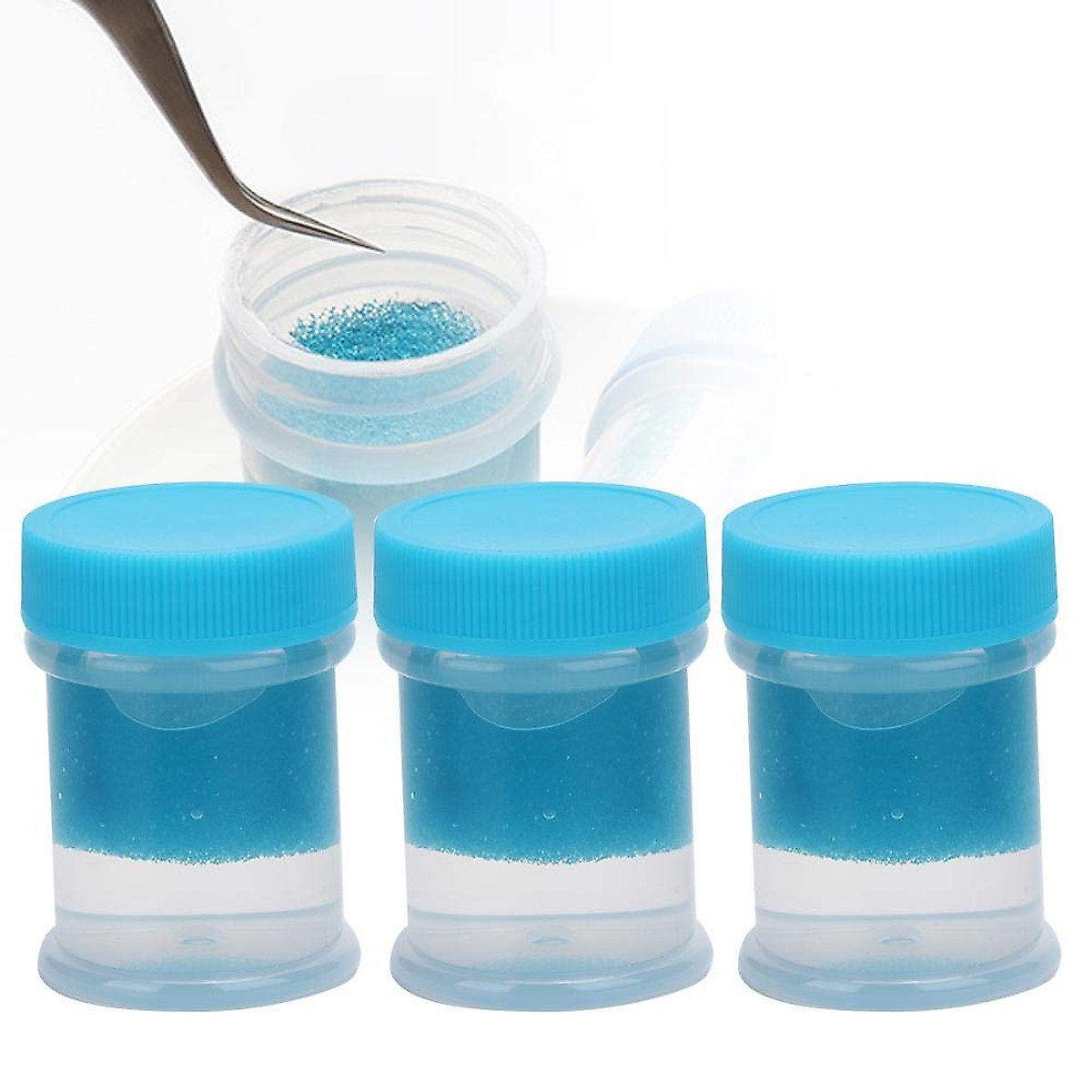 Tweezer cleaner, cleaning solution for eyelash extensions. Tweezer liquid remover and eyelash curler. Cleaner for eyelash extensions. Use sponge ball cleaning tool