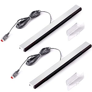 Fpxnb 2 Pcs Replacement Motion Sensor Bars for Wii & WiiU Game Console, Wired Infrared IR Ray Sensors (Pack of 2)