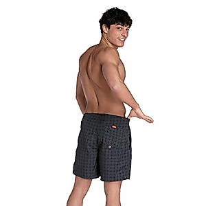 Arena Men's Standard 50th Anniversary Beach Boxer, Black Multi-Black-White, Large