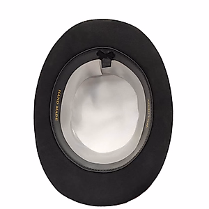 Willheoy Wool Top Hat for Men Satin Lined Topper Hat Black Mens Tophat Christmas Costume Cap