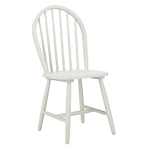 Safavieh Home Camden Farmhouse Off-White Spindle Back Dining Chair, Set of 2