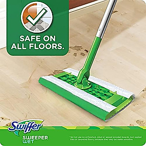 Swiffer Sweeper Wet Mopping Cloths, Multi-Surface Floor Cleaner with Gain Original Scent, 24 Count