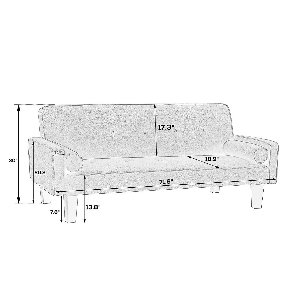 Verfur Folding Sleeper, Brown