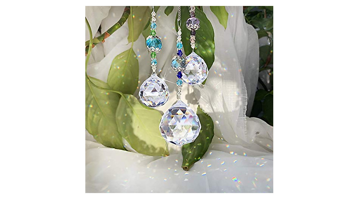 H&D Crystal Prism Balls - Create Vibrant Rainbows & Elegant Decor