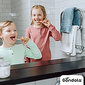 Gondola Kids Bamboo Toothbrushes Soft Bristles – Vegan Organic Eco Friendly Tooth Brush for Kids with Fun Animals Designs & Lightweight, Smooth Bamboo Handles – Zero Waste Packaging – 4 Pack