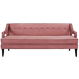 Modway Concur Mid-Century Modern Upholstered Velvet Sofa In Dusty Rose