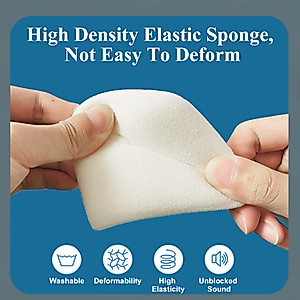 Fielect Microphone Cover Sponge Foam Mic Cover Handheld Microphone Windscreen Shield Protection Mic Foam Filter Cover White for Karaoke DJ, KTV, Broadcasting