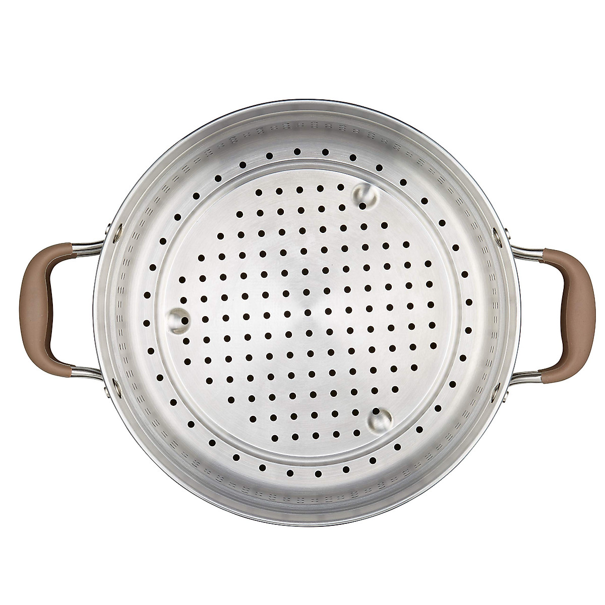 Anolon Advanced Umber Dutch Oven with Steamer Insert and Lid, 3 Piece, Light Brown