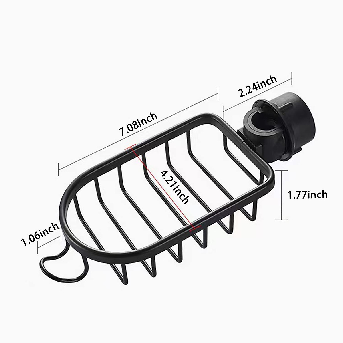 Tfulad Sponge Holder Over Faucet Kitchen Sink Caddy Organizer, Stainless Steel Faucet Rack for Soap, Shampoo, Shower Caddy Shelf，Scrubbers