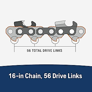 Husqvarna 585422156 S93G-56 Chains, 16 inches, Orange/Gray