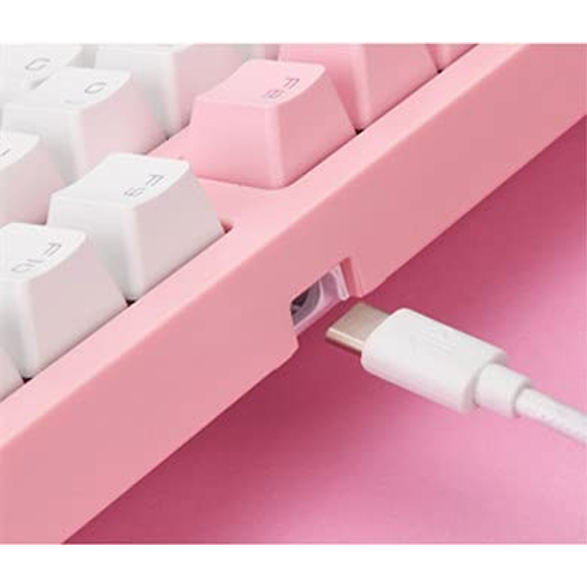 AK515 Wired Mechanical Gaming Keyboard – Brown Switches - PBT Keycaps – Blue-White Matching – White Backlit - Magnetic Suction Panel - Multimedia Keys Roller – for Windows Computer Office Gaming PC