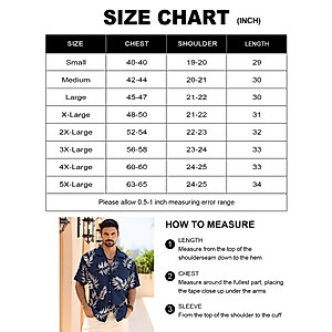 APTRO Men's Hawaiian Shirt Short Sleeve Tropical Vacation Button Down Beach Floral Palm Shirts #024 Navy L